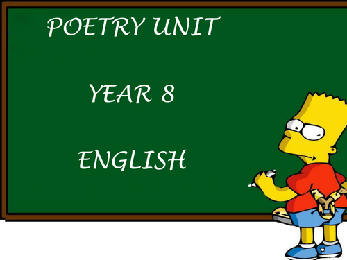 Year 8 Introduction to Poetry. | Teaching Resources