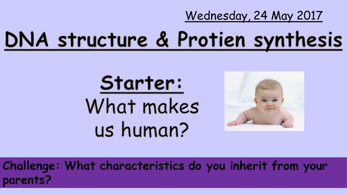 New AQA GCSE Biology Inheritance L3: DNA and Protein Synthesis ...
