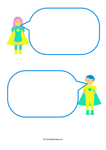 Superhero - Speech bubble templates by HarrietandViolet - Teaching ...