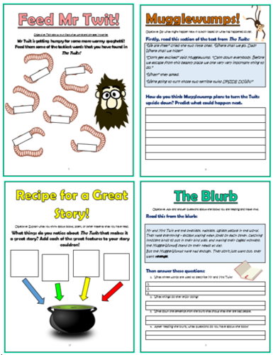 The Twits - Roald Dahl - KS1 Comprehension Activities Booklet ...