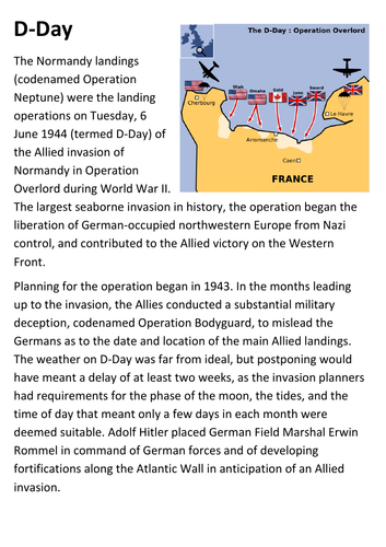 D Day Handout | Teaching Resources