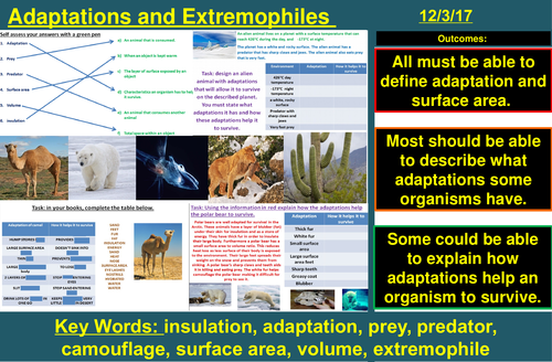 Adaptations and Extremophiles | AQA B2 4.7 | New Spec 9-1 (2018 ...