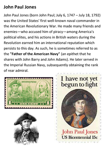 John Paul Jones Handout | Teaching Resources