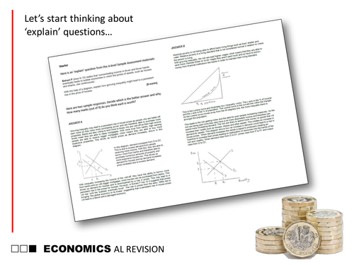A-level Revision Session 1 : "Explain" Questions | Teaching Resources