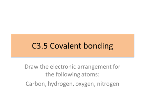 Covalent bonding worksheets for the new AQA GCSE 2018 | Teaching Resources