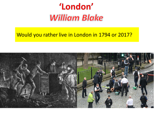 'London' by William Blake. Lesson with various resources. | Teaching ...