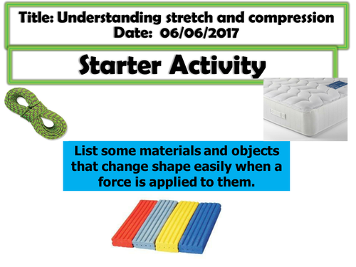 Understanding stretch and compression KS3 by Jt2887 - Teaching ...