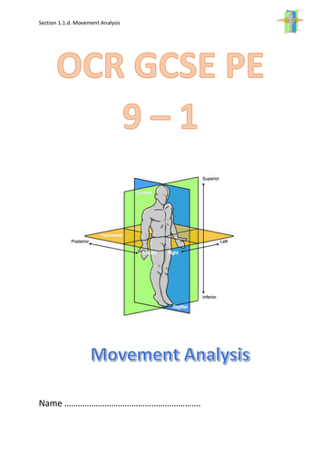 Ocr Gcse Pe 9 1 2016 New Spec 1 1 D Movement Analysis Teaching