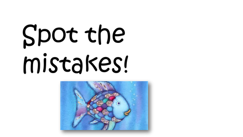 Rainbow Fish. Spot the mistake! | Teaching Resources