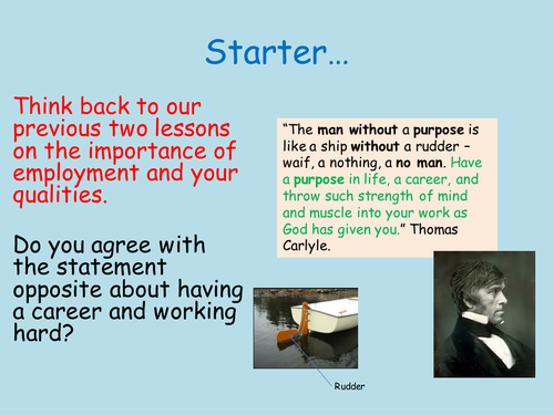 Lesson on inspiring someone to work hard | Teaching Resources