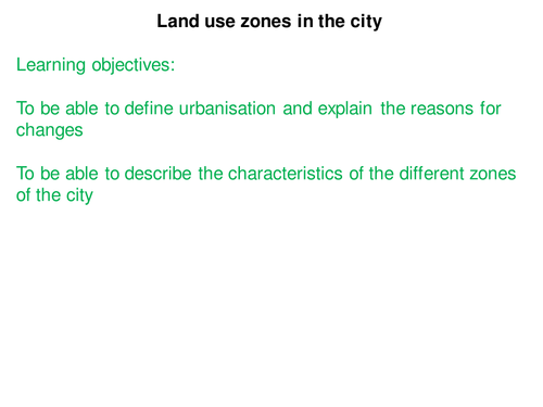 Land use zones | Teaching Resources