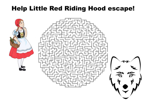 Help Little Red Riding Hood escape maze puzzle | Teaching Resources