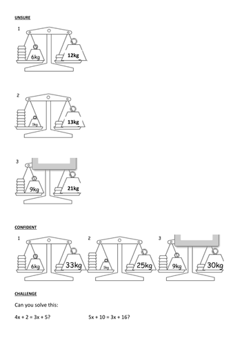 Solving Equations Balancing Scales by LawrenceHouldsworth | Teaching ...