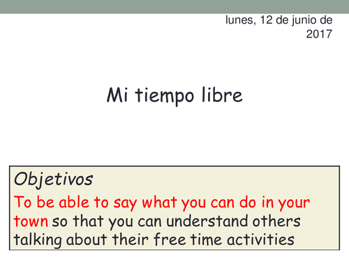 Free time activities - Spanish - KS3 | Teaching Resources