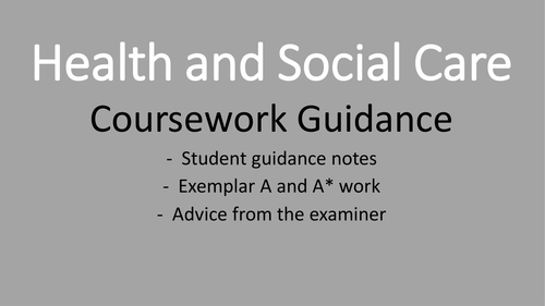 AQA Health and Social Care Unit 2 Guidance Powerpoint | Teaching Resources