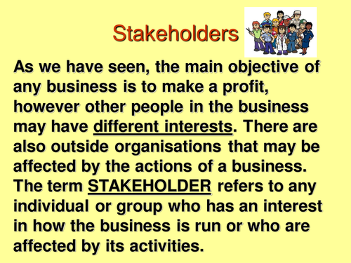 Business Stakeholders | Teaching Resources