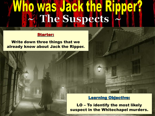 Who was Jack the Ripper? | Teaching Resources