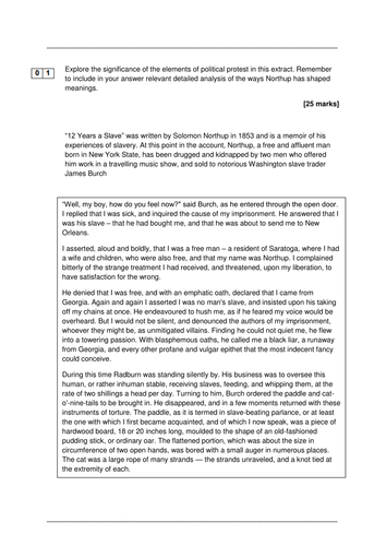 AQA A Level Literature B - Paper 2B Section A: Unseen Extracts Mock ...