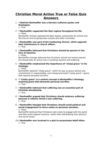 NEW OCR AS DCT CHRISTIAN MORAL ACTION 2016 ONWARDS | Teaching Resources