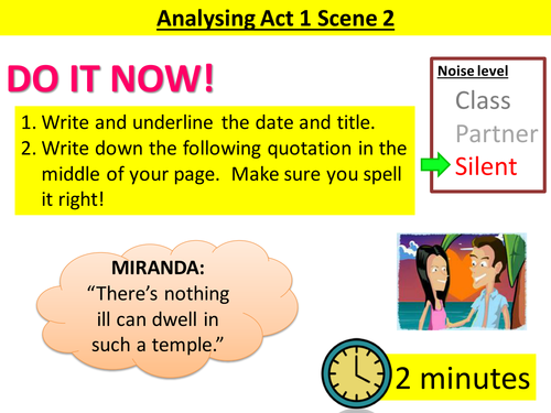 Act 1 Scene 2 'The Tempest' | Teaching Resources