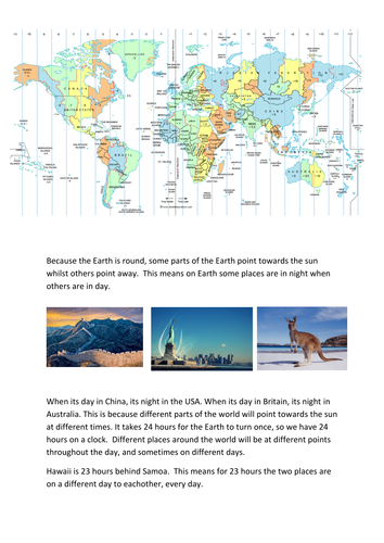 Day and night (Timezones) | Teaching Resources
