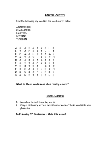 Introduction Lesson 'Holes' | Teaching Resources Introduction Lesson 'Holes' | Teaching Resources