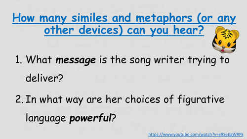 Similes And Metaphors In Songs
