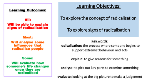 Radicalisation lesson and plan | Teaching Resources
