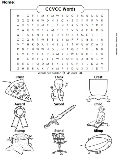 CCVCC Words Word Search | Teaching Resources