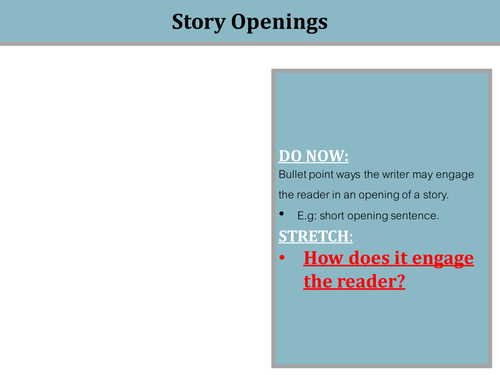 Story Opening - Creative Writing | Teaching Resources