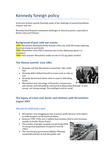 kennedy foreign policy | Teaching Resources