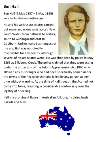 Ben Hall Handout | Teaching Resources