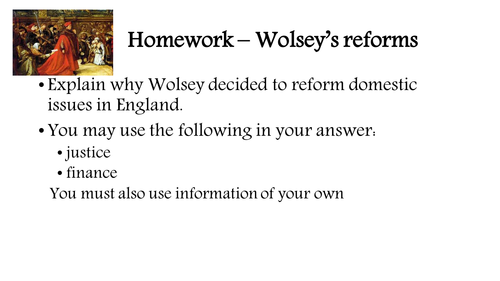 Henry VIII homework | Teaching Resources