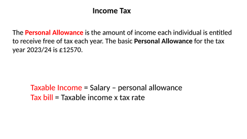 Income Tax lesson | Teaching Resources Income Tax lesson | Teaching Resources
