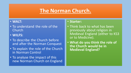 NEW AQA GCSE The Normans: The Norman Church | Teaching Resources