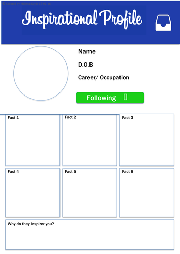 Instagram Layout Sheet | Teaching Resources