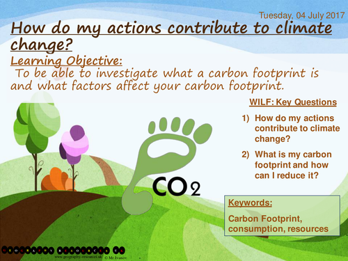 How do my actions contribute to climate change? | Teaching Resources