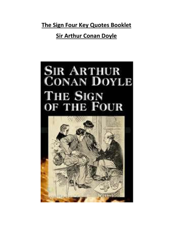 The Sign of Four Key Quotes Booklet | Teaching Resources