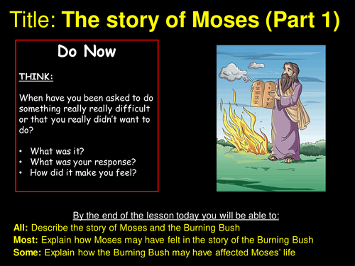 Moses - The story of Moses (Part 1) - Outstanding Lesson | Teaching ...
