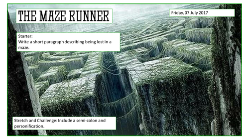 Dystopia - Maze Runner 9-1 Style | Teaching Resources