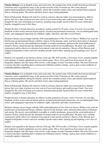 Context for Dickens' A Christmas Carol | Teaching Resources