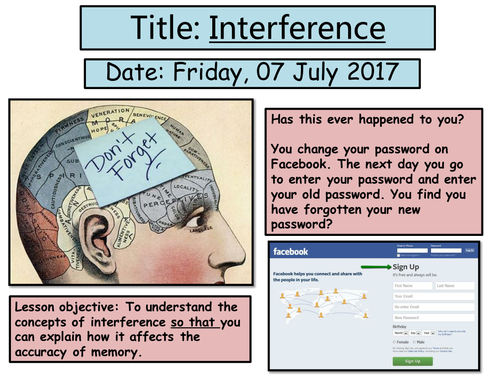 AQA GCSE (new spec) Psychology Interference | Teaching Resources AQA GCSE (new spec) Psychology Interference | Teaching Resources