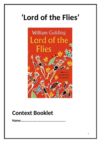 Context Booklet for 'Lord of the Flies' by William Golding | Teaching ...