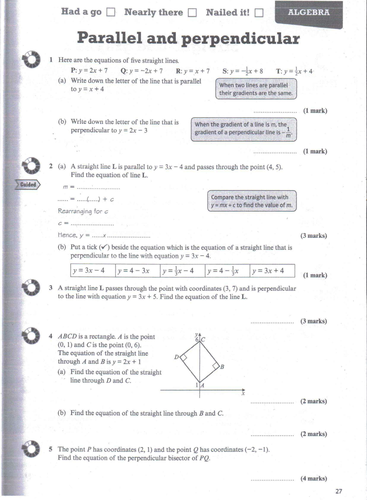 GCSE Maths - Equations of Parallel and Perpendicular Lines. | Teaching ... GCSE Maths - Equations of Parallel and Perpendicular Lines. | Teaching ...