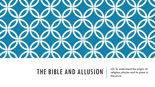 Allusion in The Bible and Lord of the Flies | Teaching Resources