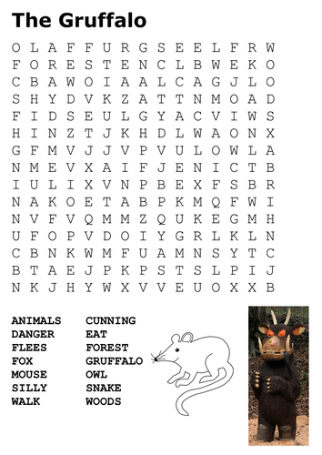 The Gruffalo Word Search | Teaching Resources