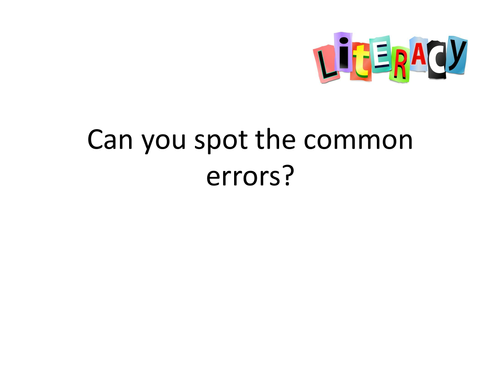 10 common literacy errors | Teaching Resources 10 common literacy errors | Teaching Resources