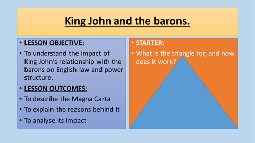 NEW OCR History A: King John and Magna Carta | Teaching Resources