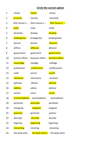 Common grammar mistakes activity with answers | Teaching Resources Common grammar mistakes activity with answers | Teaching Resources