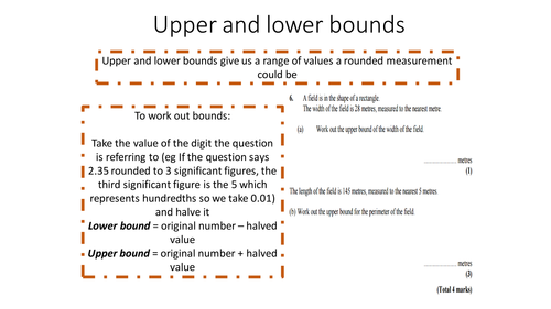 Teach in 20 Upper and lower bounds | Teaching Resources